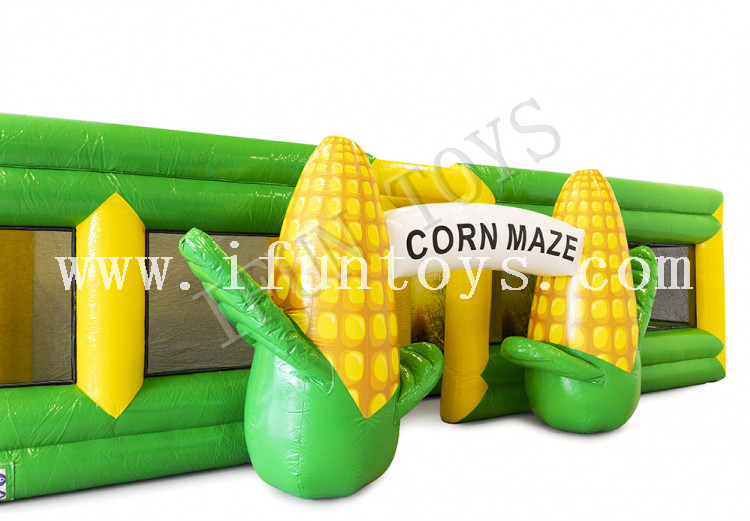 Outdoor Inflatable Corn Maze Game / Obstacle Maze Playground with Air ...
