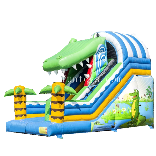 New Style Inflatable Crocodile Belly Slide /inflatable bouncer combo ...