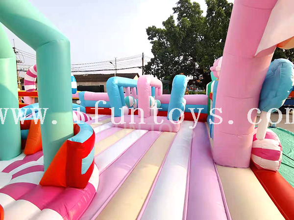 Candy Theme Inflatable Fun City Amusement Park Jumping House Bouncing ...
