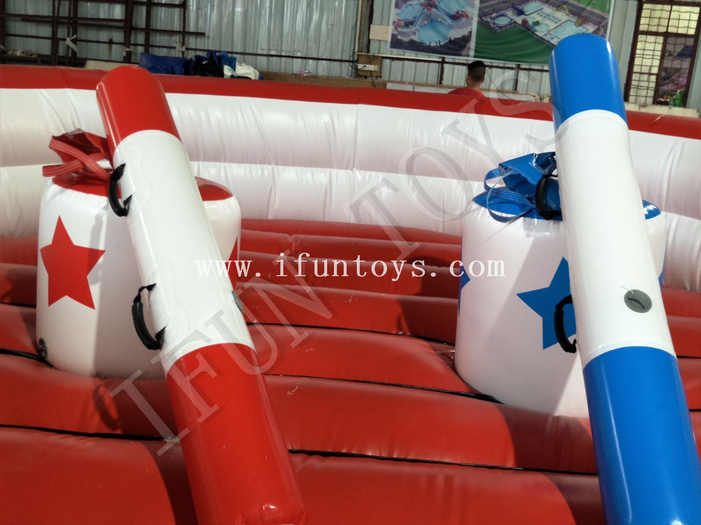 Outdoor Inflatable Fighting Arena / Inflatable Jousting Platform ...