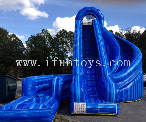 Outdoor Funny Inflatable Corkscrew Water Slide With landing/inflatable ...