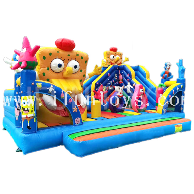 Spongebob Squarepants Inflatable Bounce House Moonwalk Jumper for Kids ...