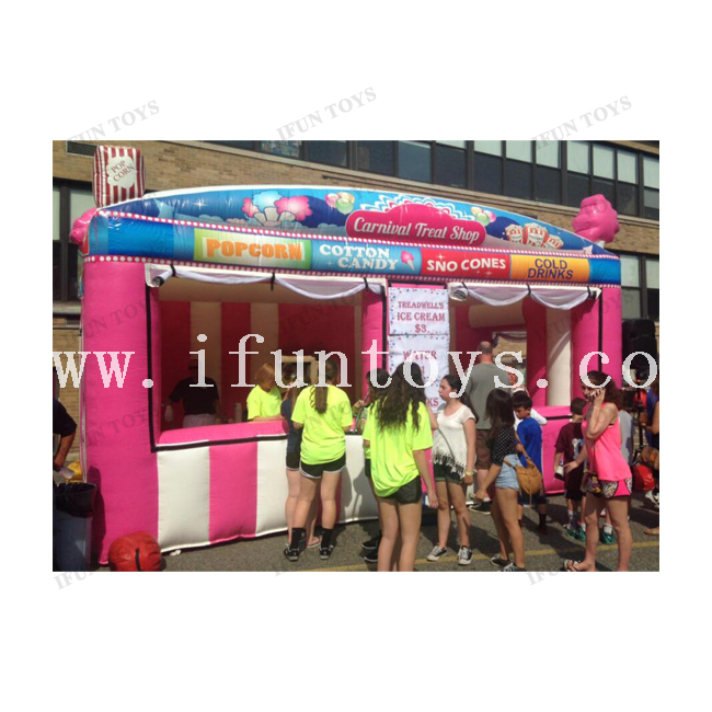 Portable Inflatable Carnival Treat Shop Concession Booth / Fun Food ...