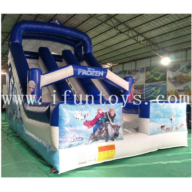Outdoor frozen inflatable bouncer combo slide/inflatable dry slide ...