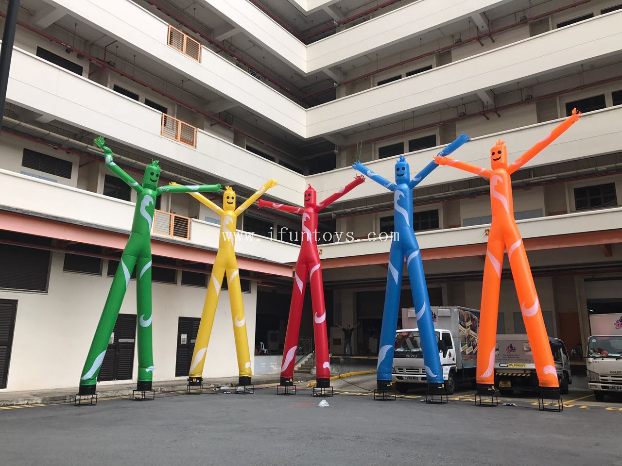 Double Legs Inflatable Air sky Dancer / inflatable double tube dancer ...