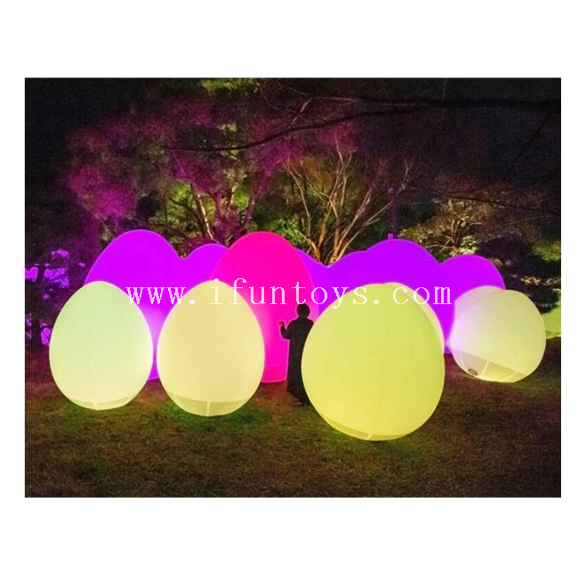 Color Changing Inflatable PVC Easter Eggs / LED Light Inflatable Eggs ...